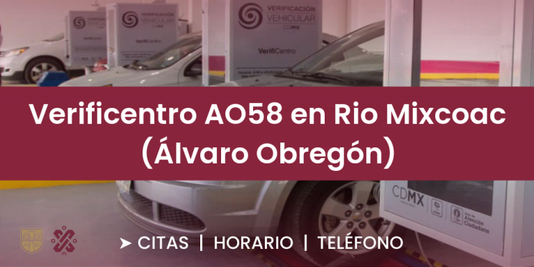 ᐈ Verificentro AO58 Rio Mixcoac - Horarios y Citas