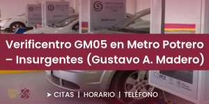 ᐈ Verificentro GM05 Metro Potrero - Insurgentes - Horarios y Citas